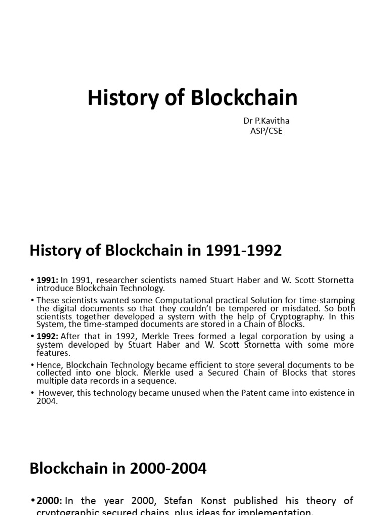 Blockchain Technology Evolution Timeline | PDF | Bitcoin | Cryptocurrency