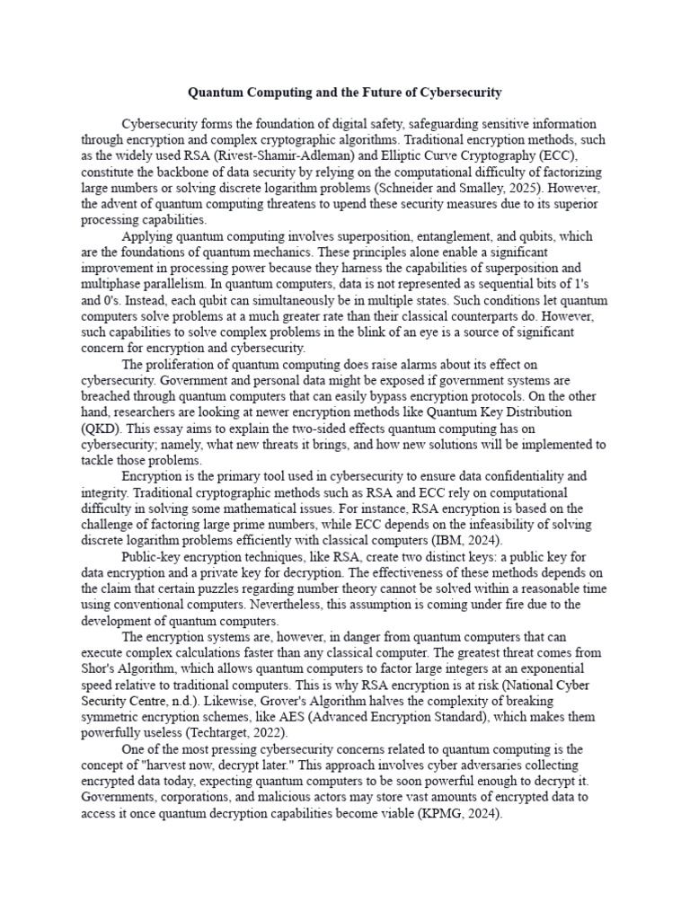 Tej.Grover.Computer Science | PDF | Quantum Computing | Encryption