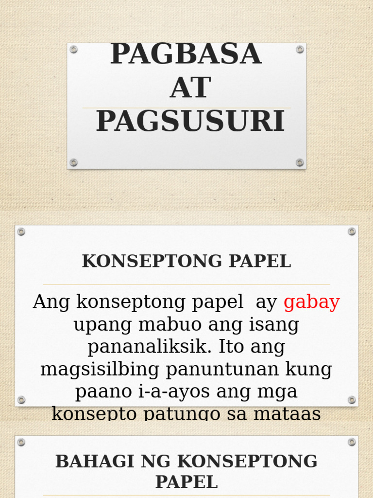 Konseptong Papel | PDF