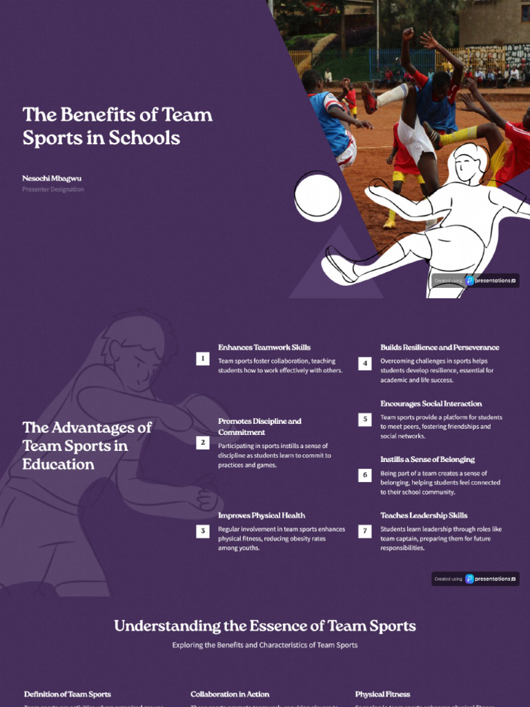 The Benefits of Team Sports in Schools | PDF