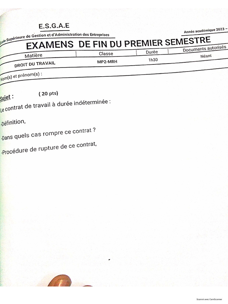 Session Semestre 1 MRH 2023-2024 | PDF