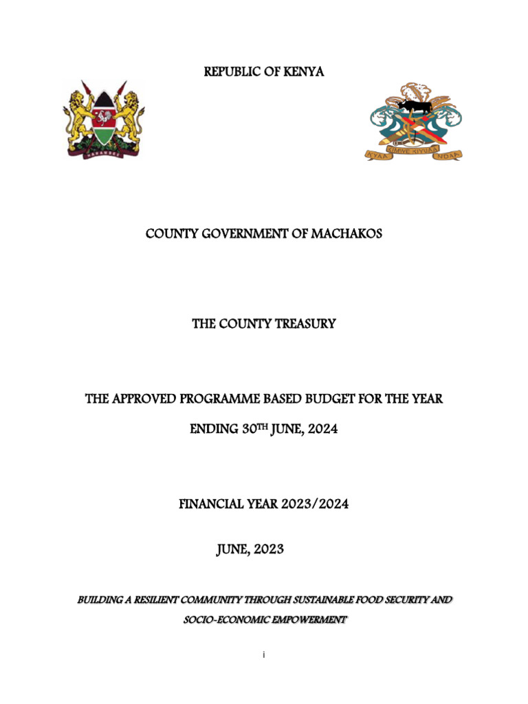 Programme Based Budget FY 2023-24 | PDF | Government Budget | Budget