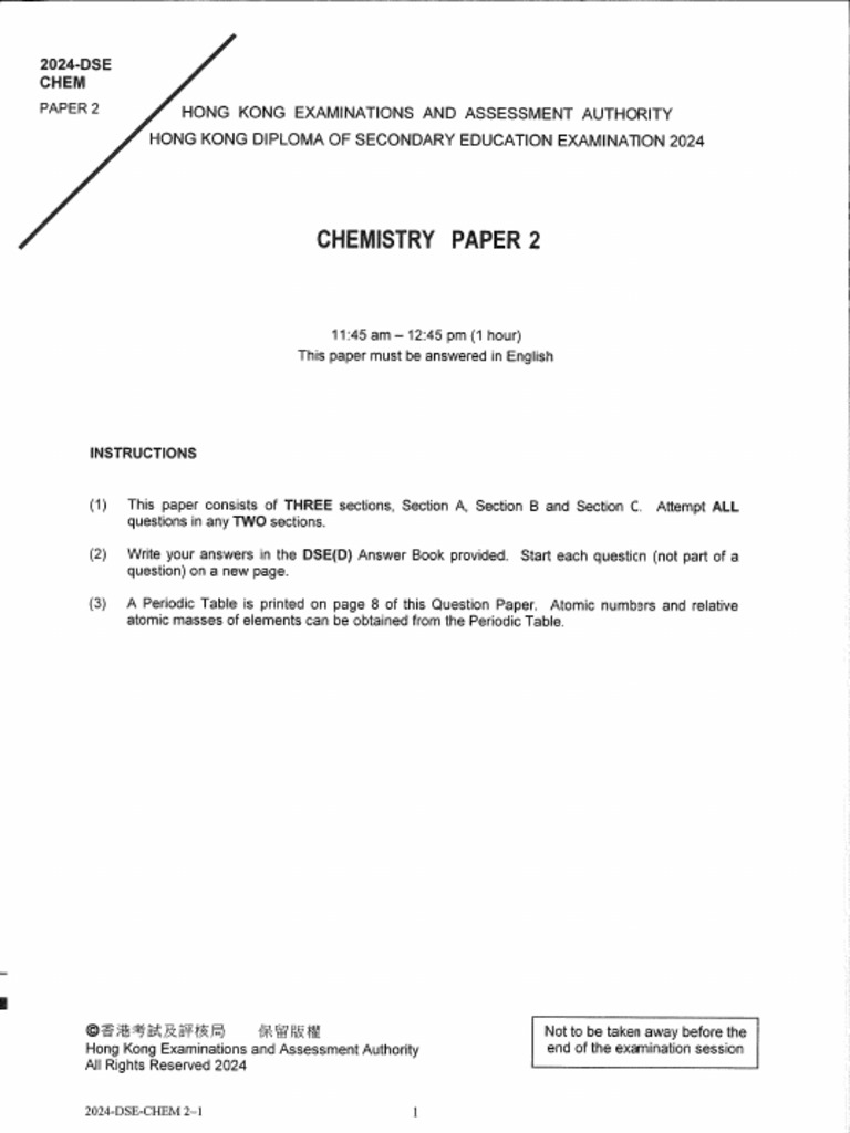 Chem 2024 P2 2 | PDF