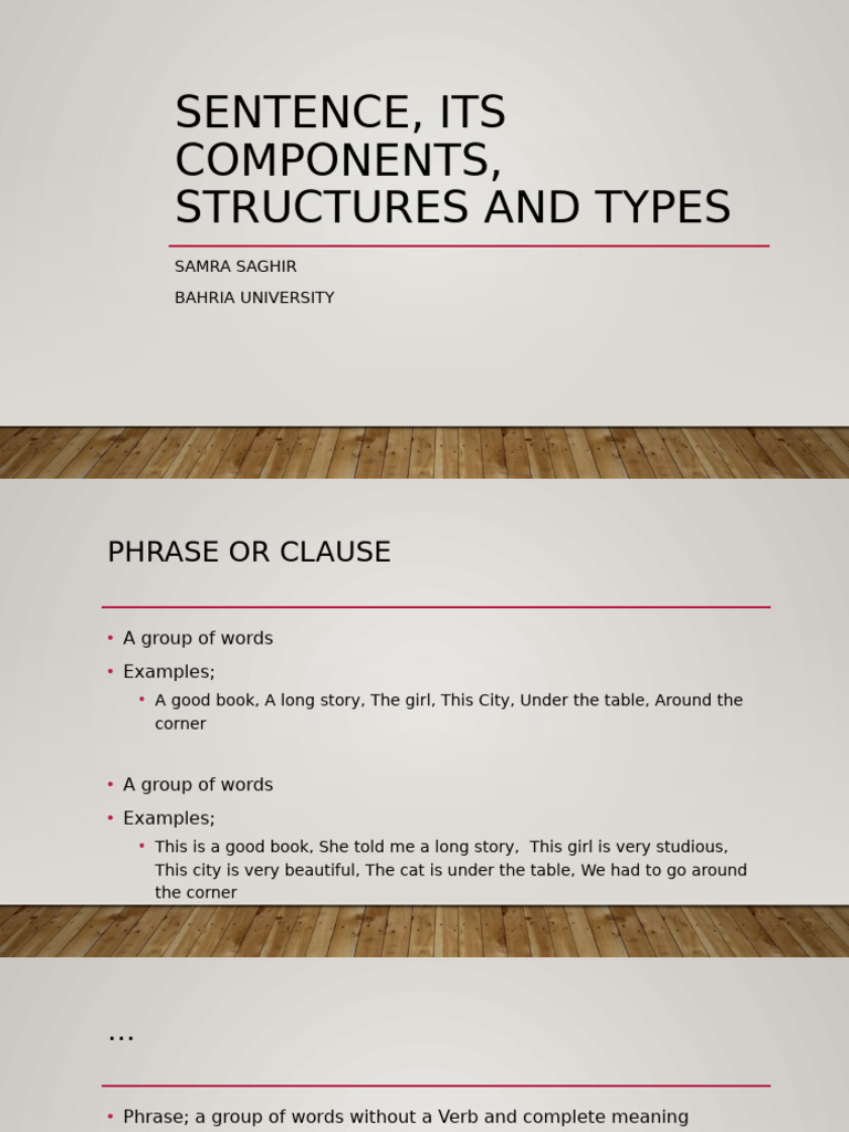 Sentence Its Components and Structures 12102022 101444am | PDF | Adverb ...