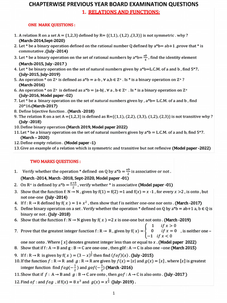 Maths Pyq Vimp | PDF