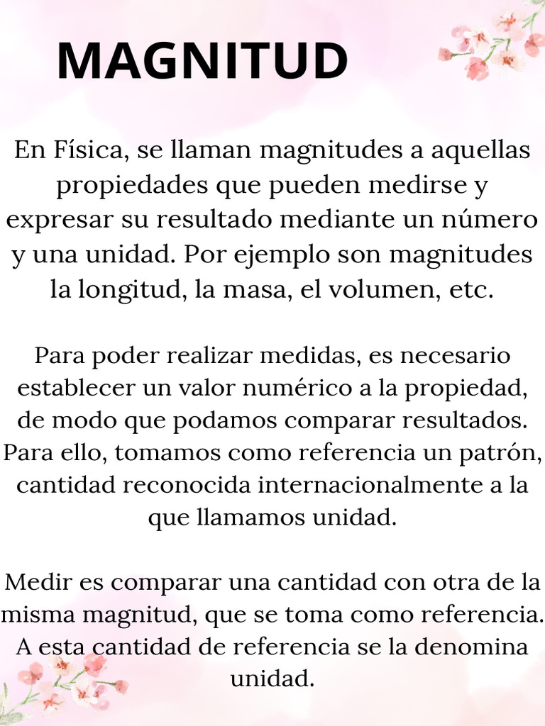 Definición de Magnitud en Física | PDF