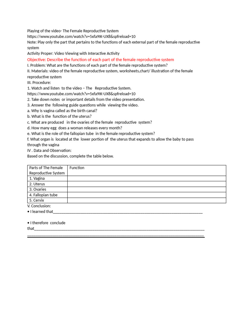 Q2-Week2 - 2nd and 3rd Day - Group Activity in Female Function and ...