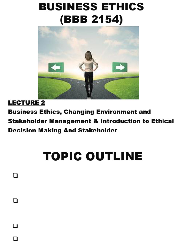 Business Ethics - Lecture 2 | PDF | Business Ethics | Business