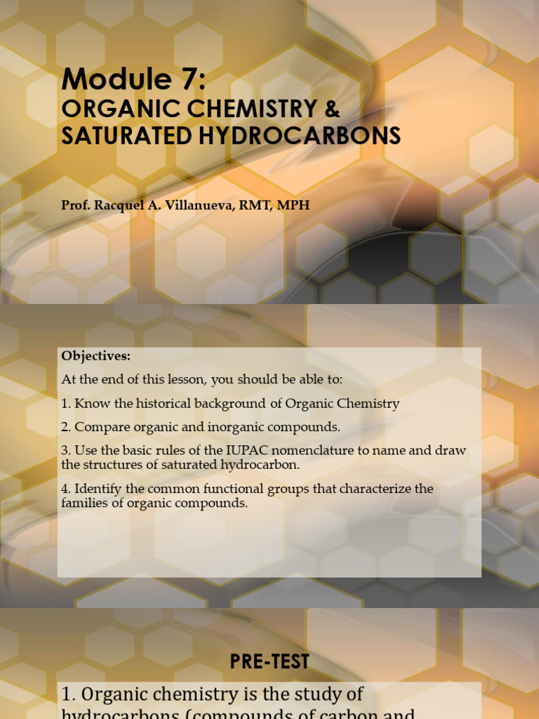 Module7 OrganicChemistry | PDF | Alkane | Chemistry