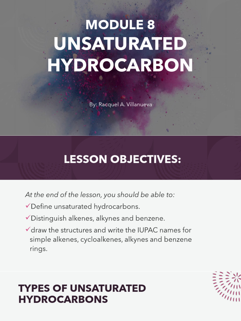 Understanding Unsaturated Hydrocarbons | PDF