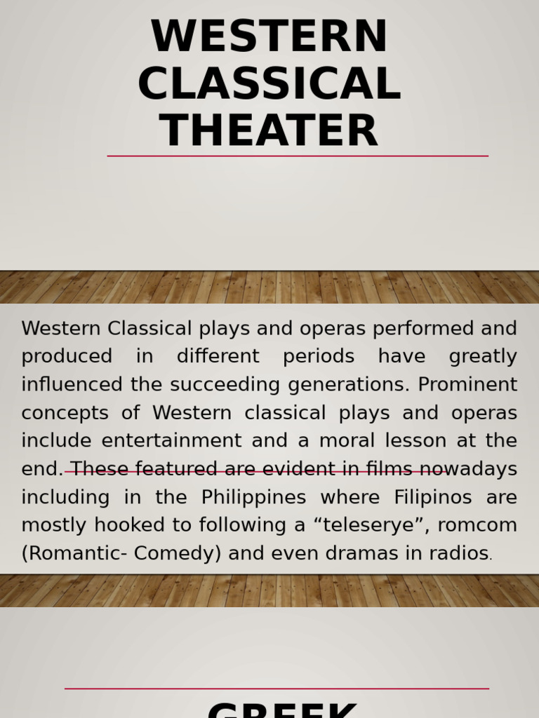 PPT Western Classical Theater | PDF | Oedipus | Sophocles