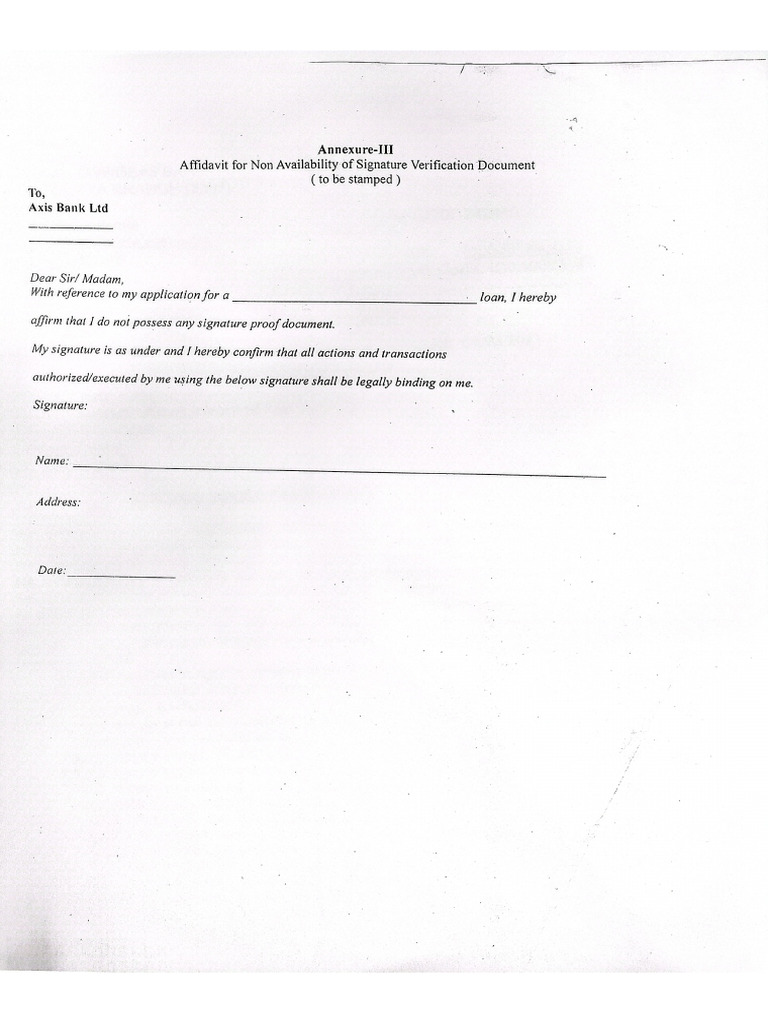 Annexure 3 Signature | PDF