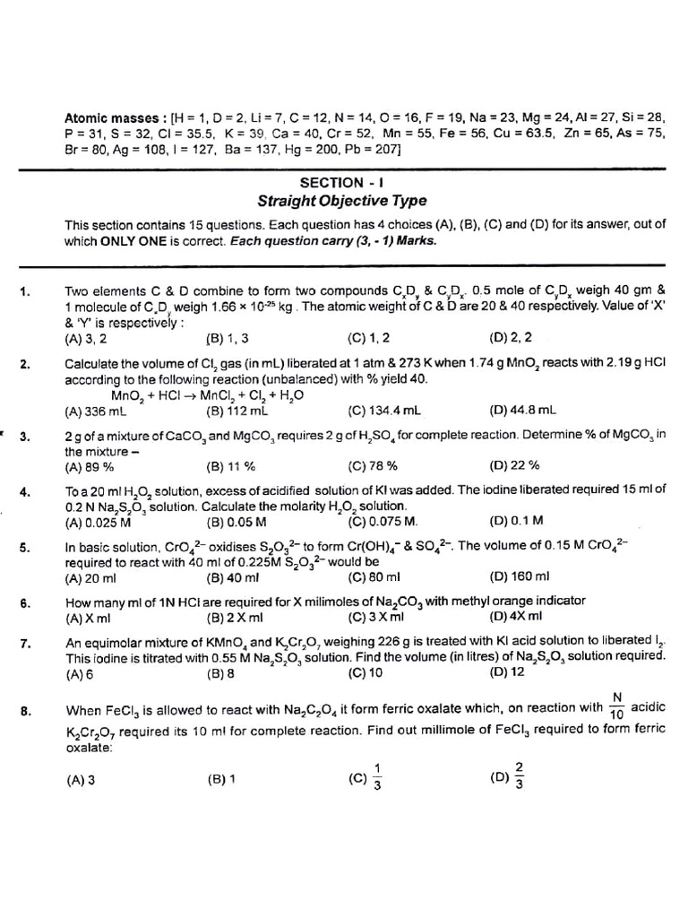 Mole and Titration Assignment | PDF | Ammonia | Mole (Unit)