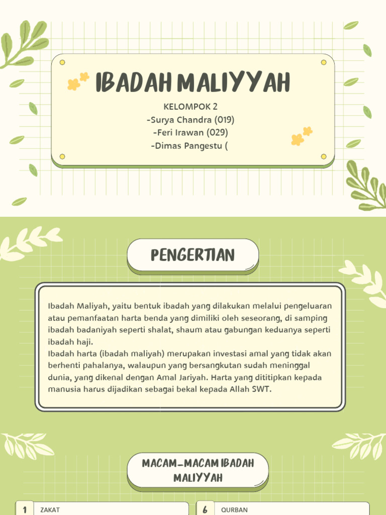 Ibadah Maliyah: Pengertian dan Macamnya | PDF