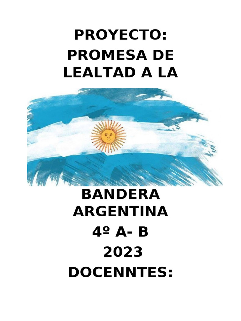 PROYECTO DIA DE LA BANDERA | PDF | Lealtad