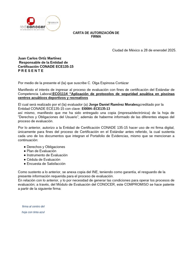 Carta para Firma | PDF