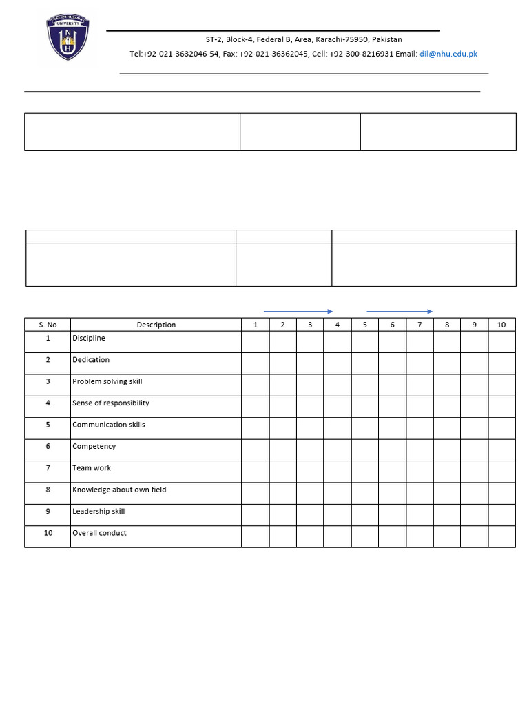 Supervised Industrial Training Feedback Form | PDF
