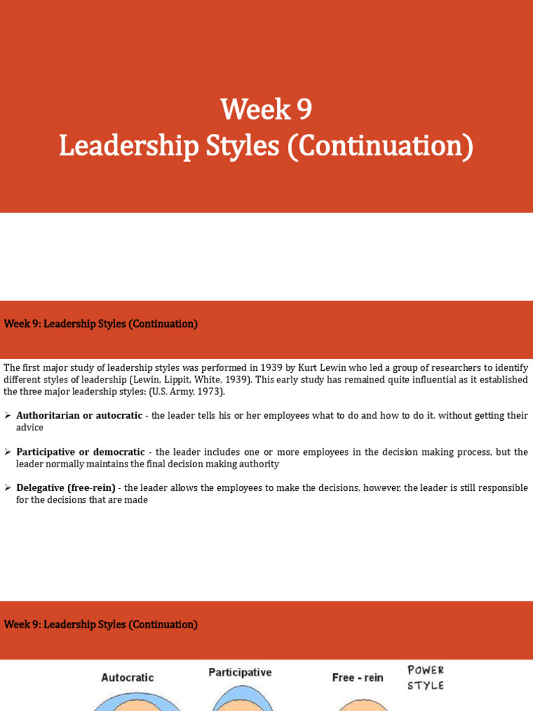 Overview of Leadership Styles | PDF | Leadership | Applied Psychology