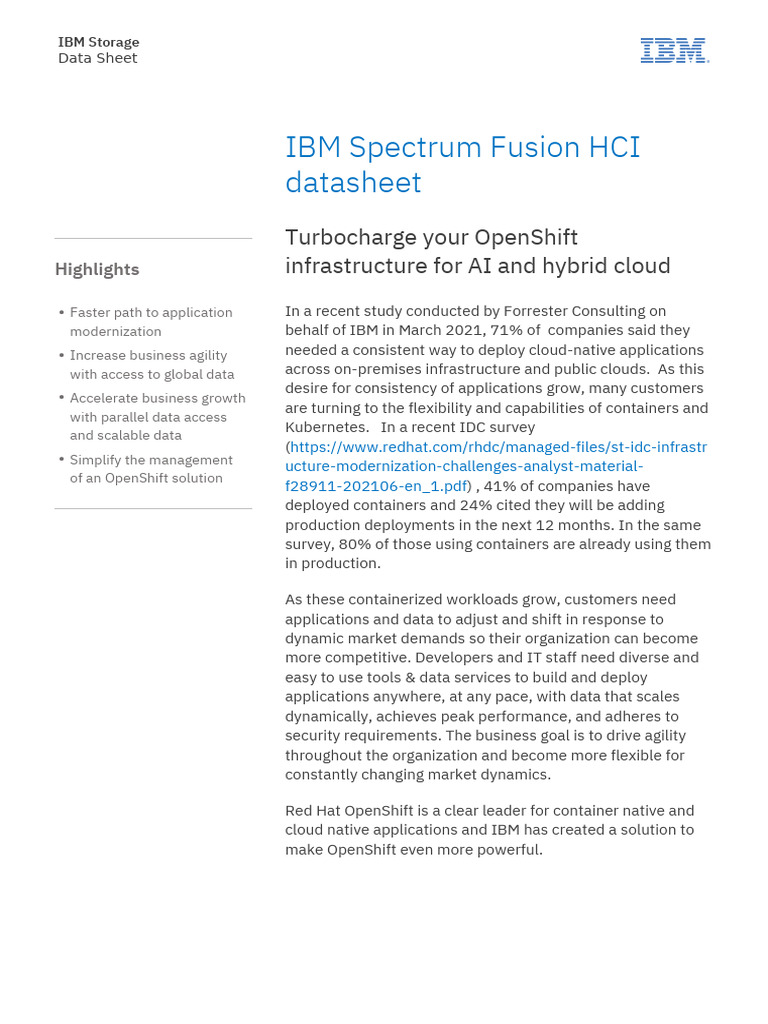 Fusion Data Sheet (1) | PDF | Cloud Computing | Computer Cluster