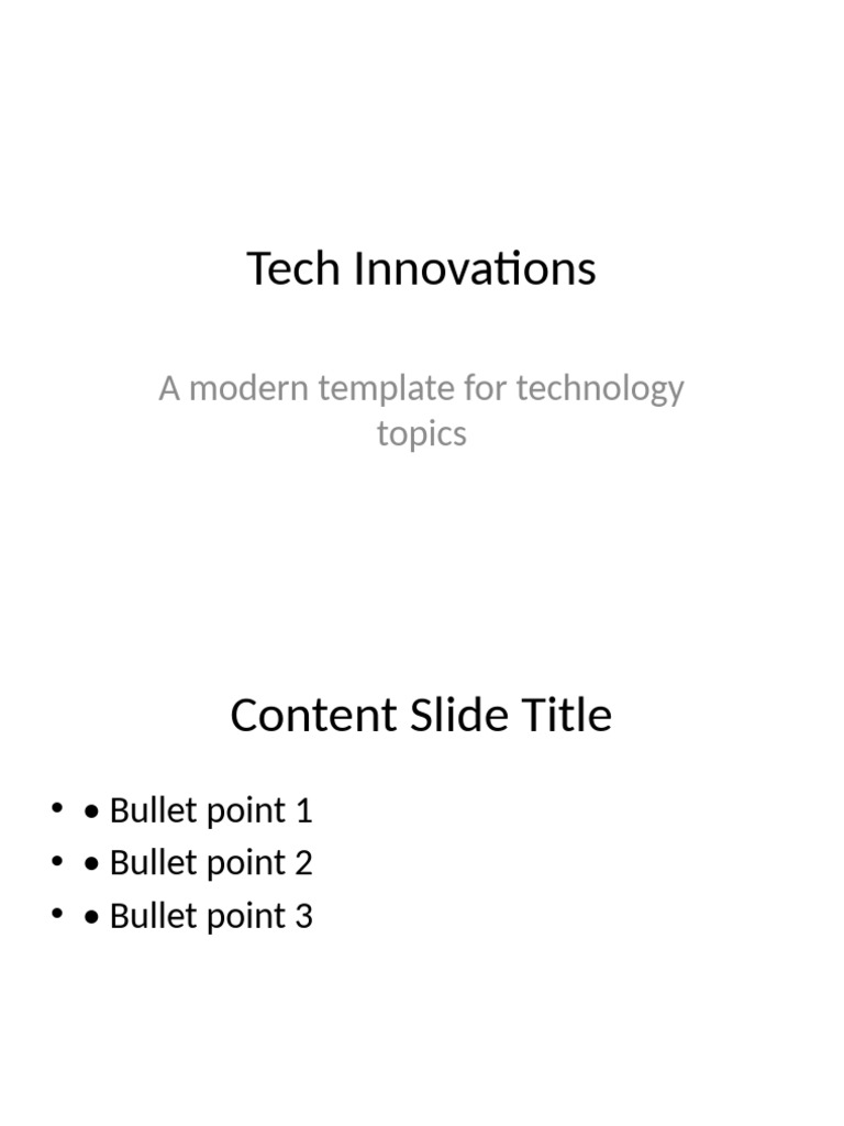 Modern Tech Innovations Template | PDF