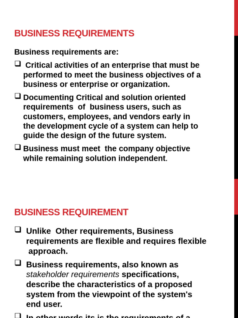 Business Requirements | PDF | Business | Computing