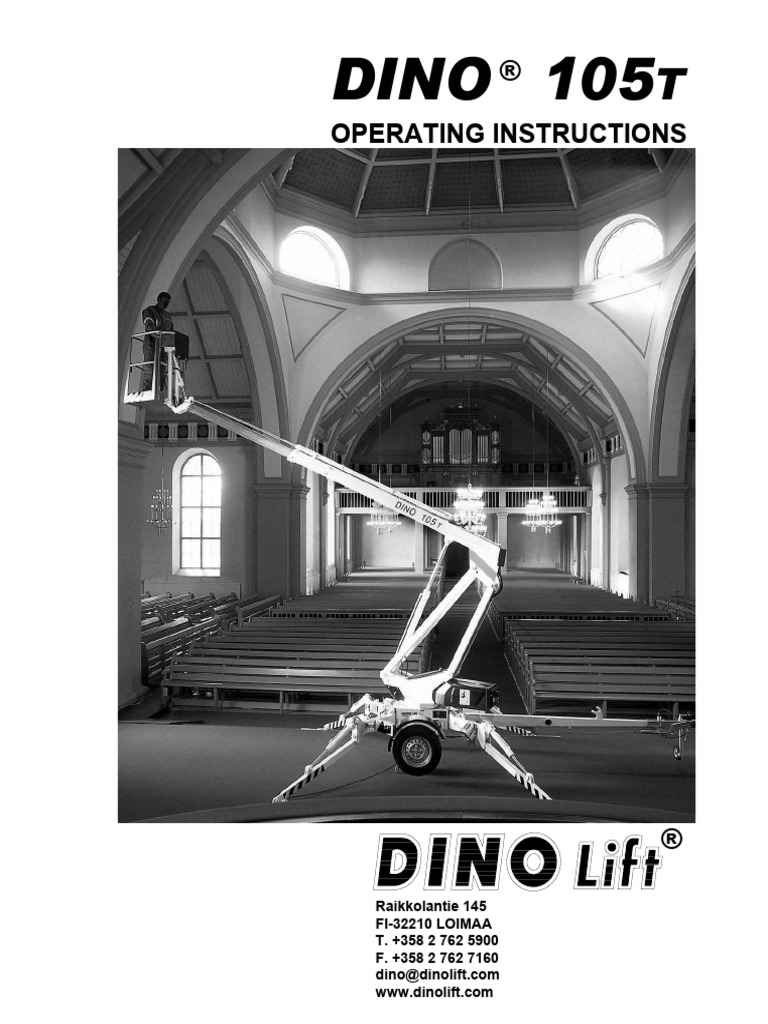 Dinolift Dino 105t Operating Instructions Manual 78 | PDF | Elevator ...
