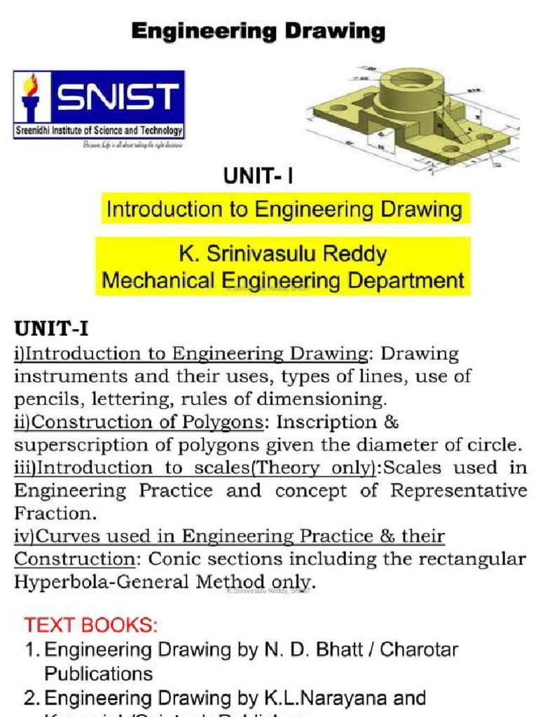 Engineering Drawing Unit 1 | PDF | Compass | Drawing