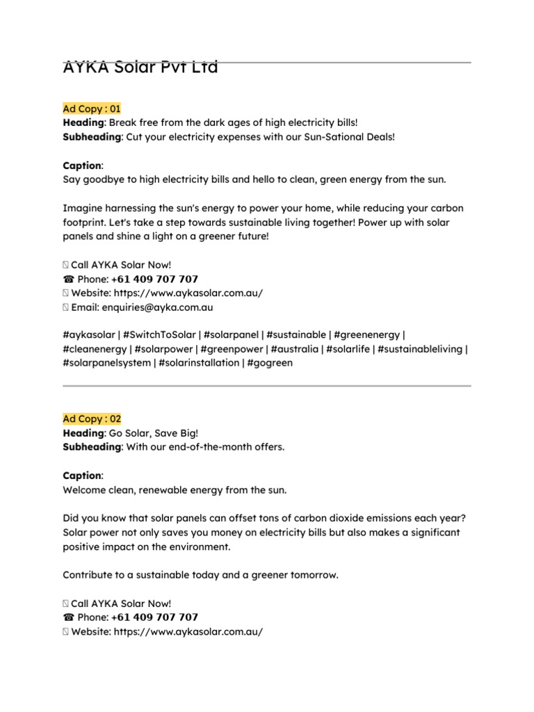 AYKA Solar Assignment - Vrushabh Magdum | PDF | Solar Power | Sustainable Energy