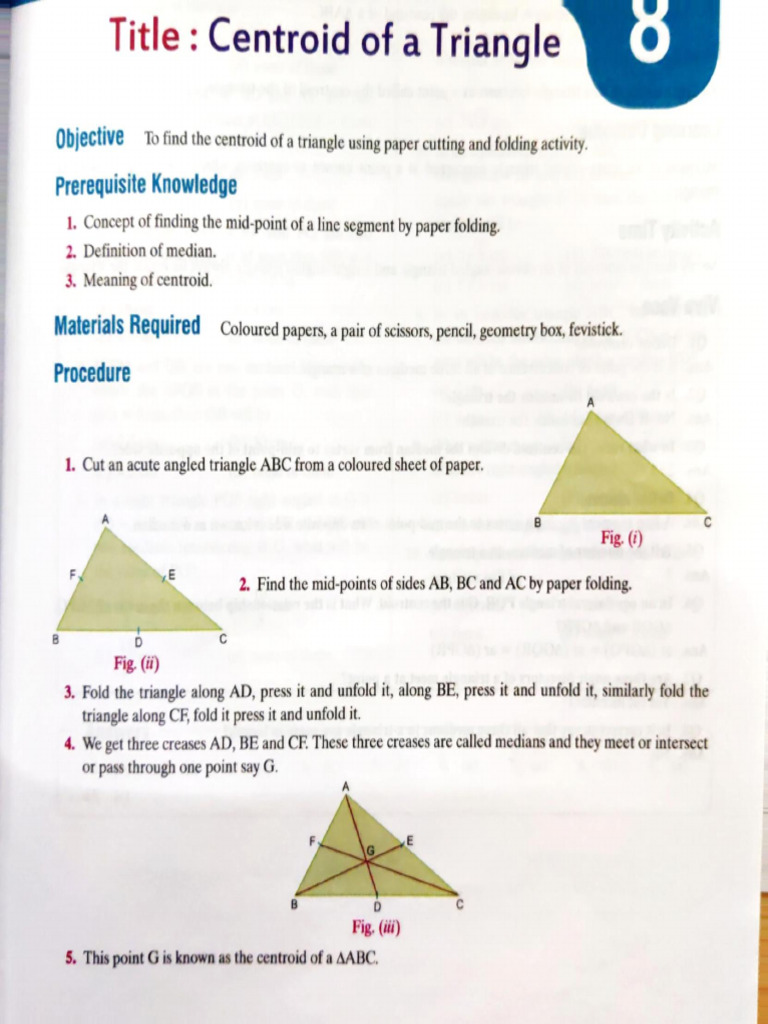 Centroid of Triangle Activity | PDF
