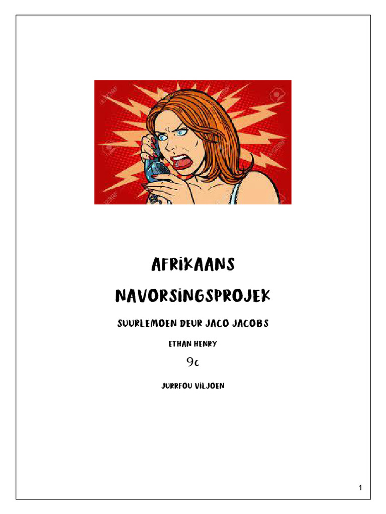 Afrikaans Project P2 | PDF
