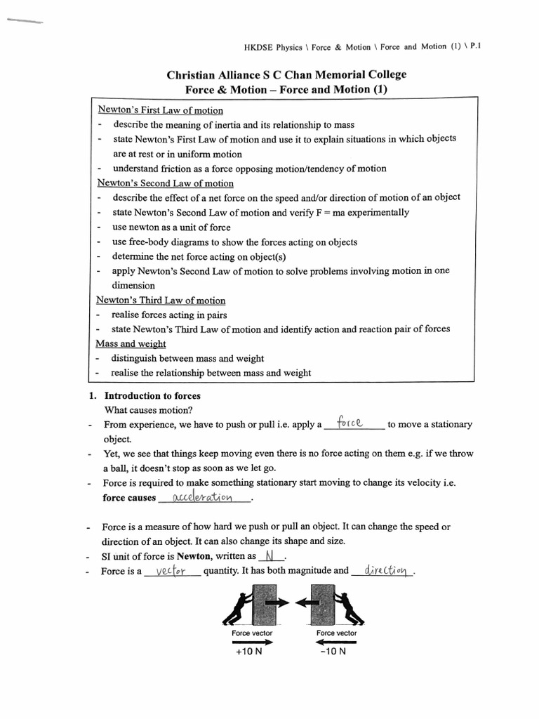 Force and Motion 1 | PDF