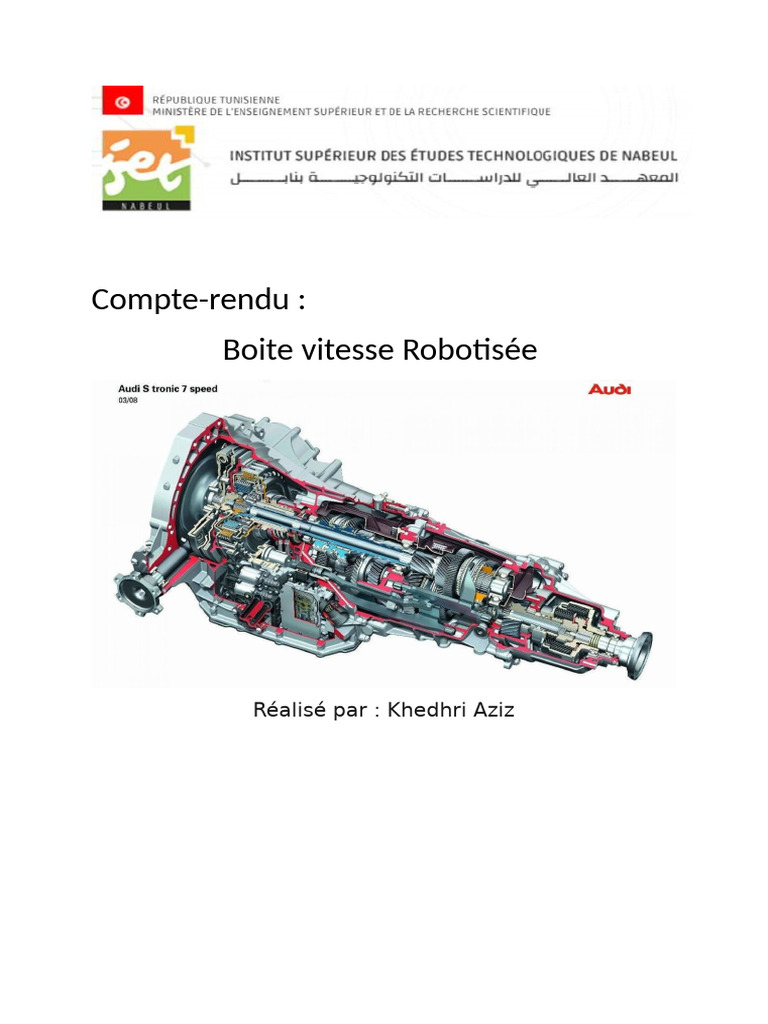 Fonctionnement Boite Dsg 7