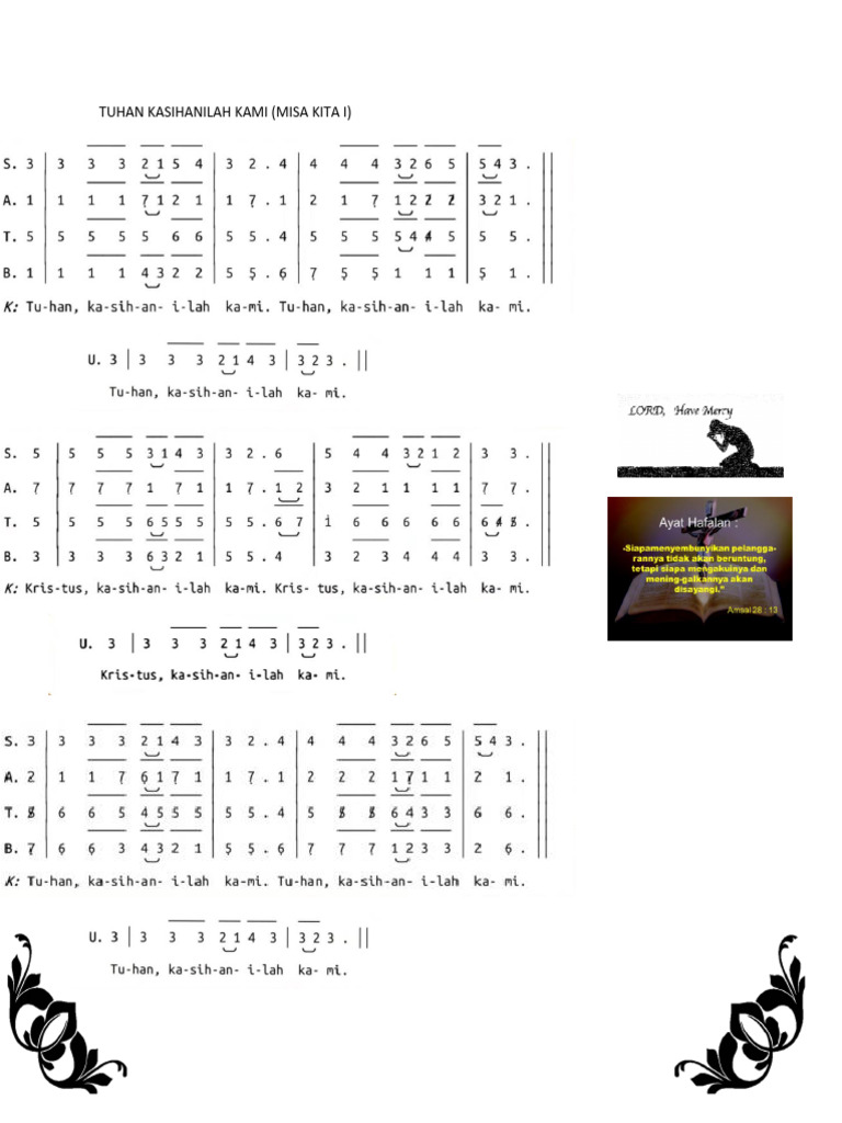 Ordinarium Tuhan Kasihanilah Kami Misa Kita 1 | PDF