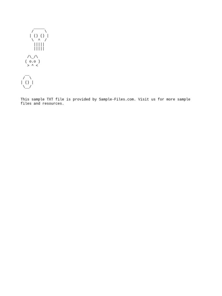 Sample ASCII Art and Resources | PDF