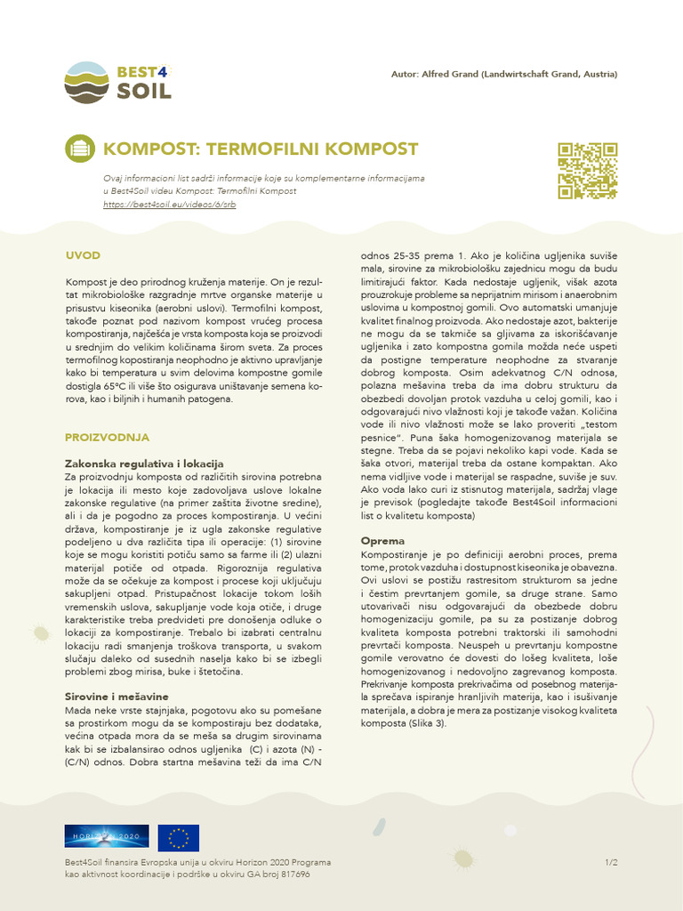 Best4Soil Compost - Thermophilic Compost SR | PDF