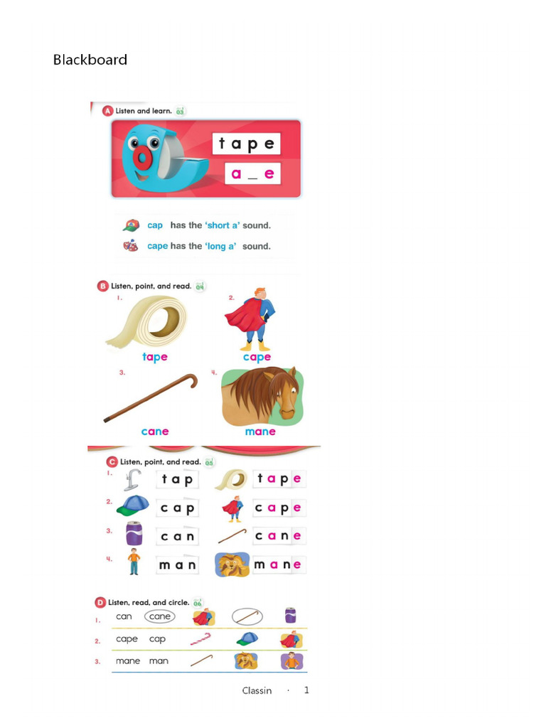 Long Aa Sounds | PDF