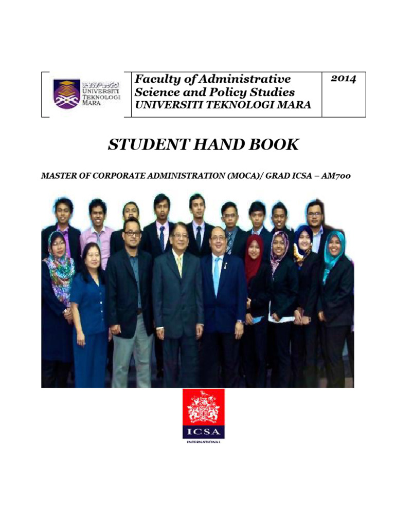 Master of Corporate Administration Handbook | PDF | Postgraduate ...