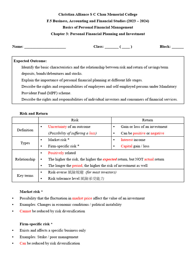Personal Financial Management Guide | PDF | Financial Risk | Investing