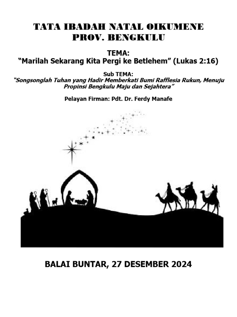 Fix Tata Ibadah Natal Oikumene 2024 | PDF