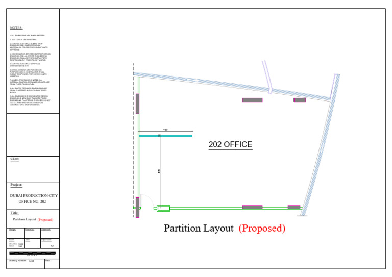 A-04 Partition Layout Proposed | PDF