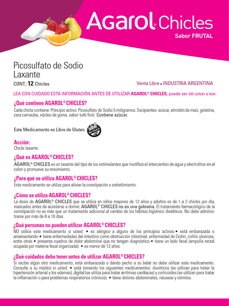 Prospecto_web_Agarol_Chicles.... | PDF | Estreñimiento | Gastroenterología