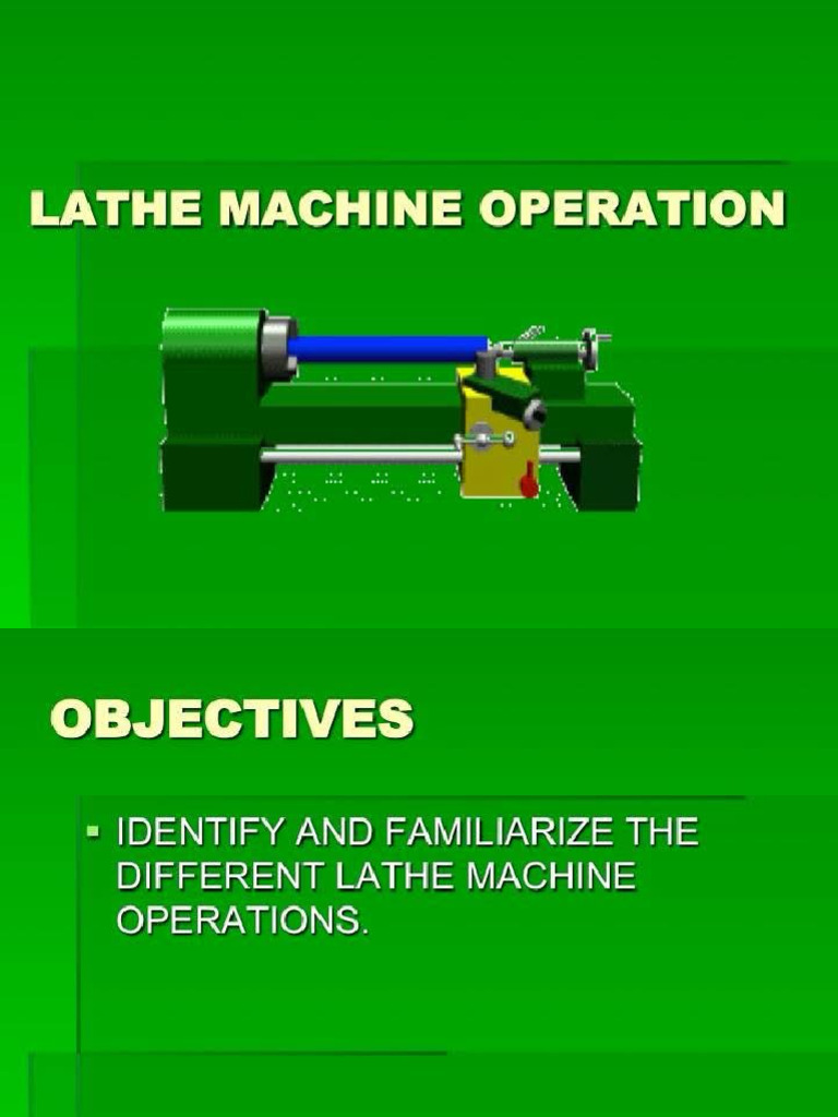 Lathe Machine Operation | PDF