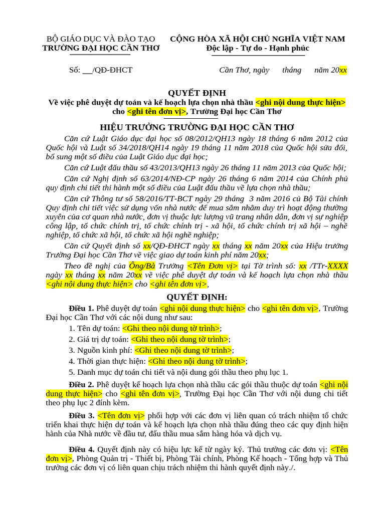 Mau QD DT KHLCNT CDT | PDF