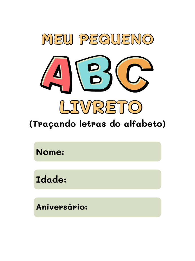 My Little ABC Tracing Booklet Worksheet in Green White Simple Style | PDF
