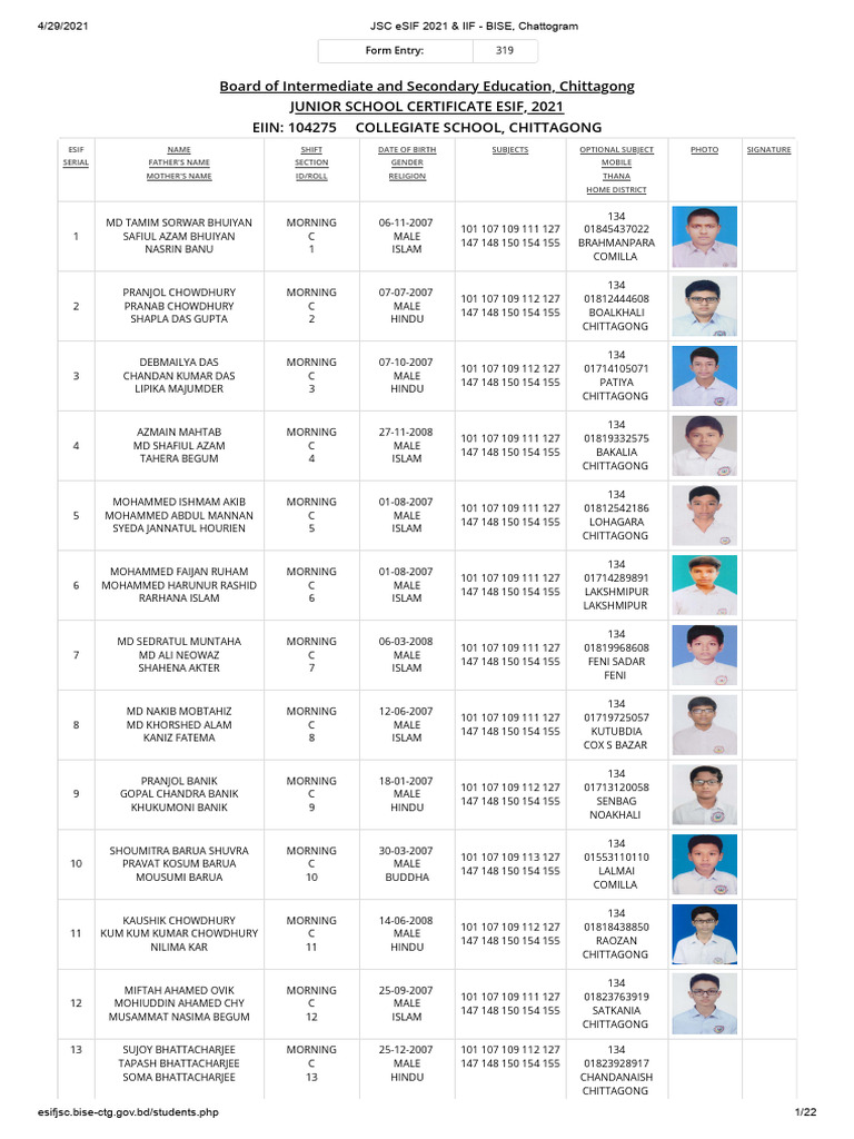 JSC ESIF 2021 Final - Pdf-608a4f7ff3bd7 | PDF | Bangladesh
