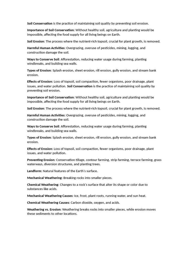 Essential Soil Conservation Practices | PDF | Erosion | Soil