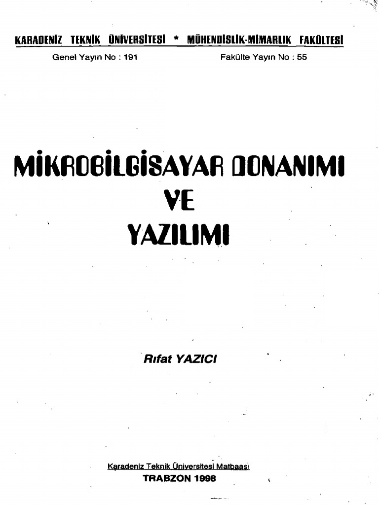 Mikro Bilgisayar Donanimi Ve Yazilimi1 | PDF