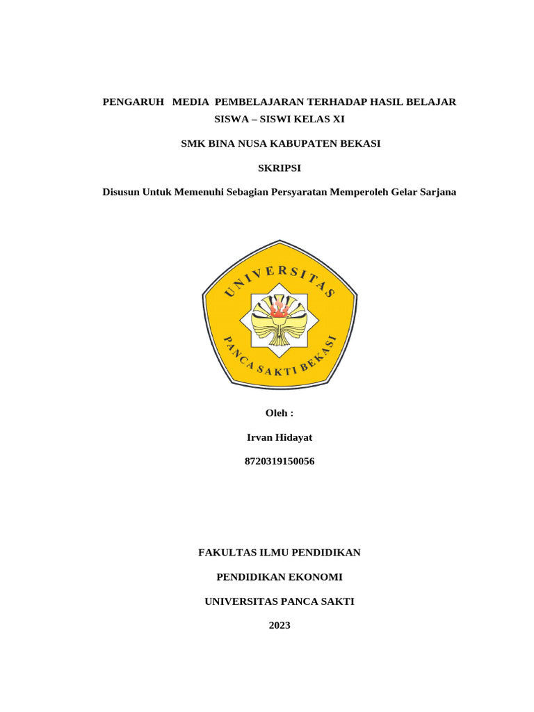 Skripsi Irvan Ok | PDF