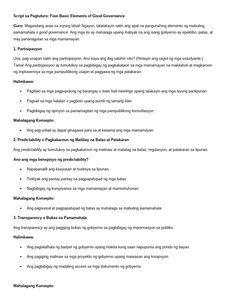 Script Sa Pagtuturo | PDF