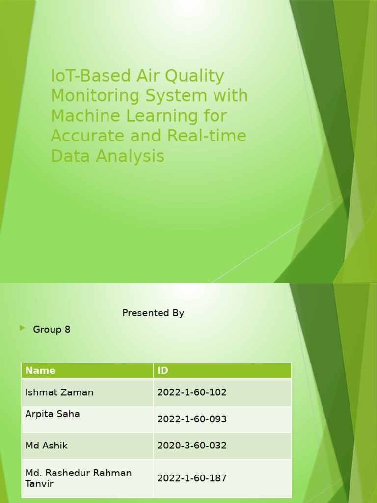IoT Air Quality Presentation-1 | PDF | Machine Learning | Air Pollution